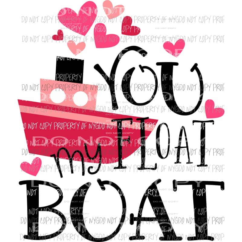 martodesigns - You Float My Boat Valentines hearts