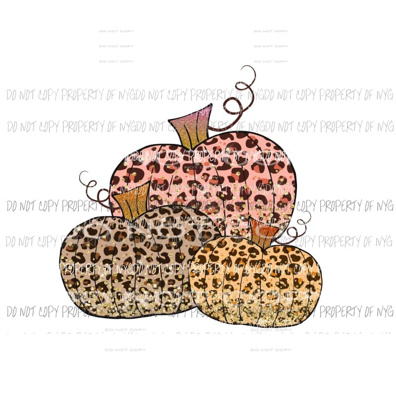 martodesigns - 3 leopard pumpkins Glitter # 4 Sublimation