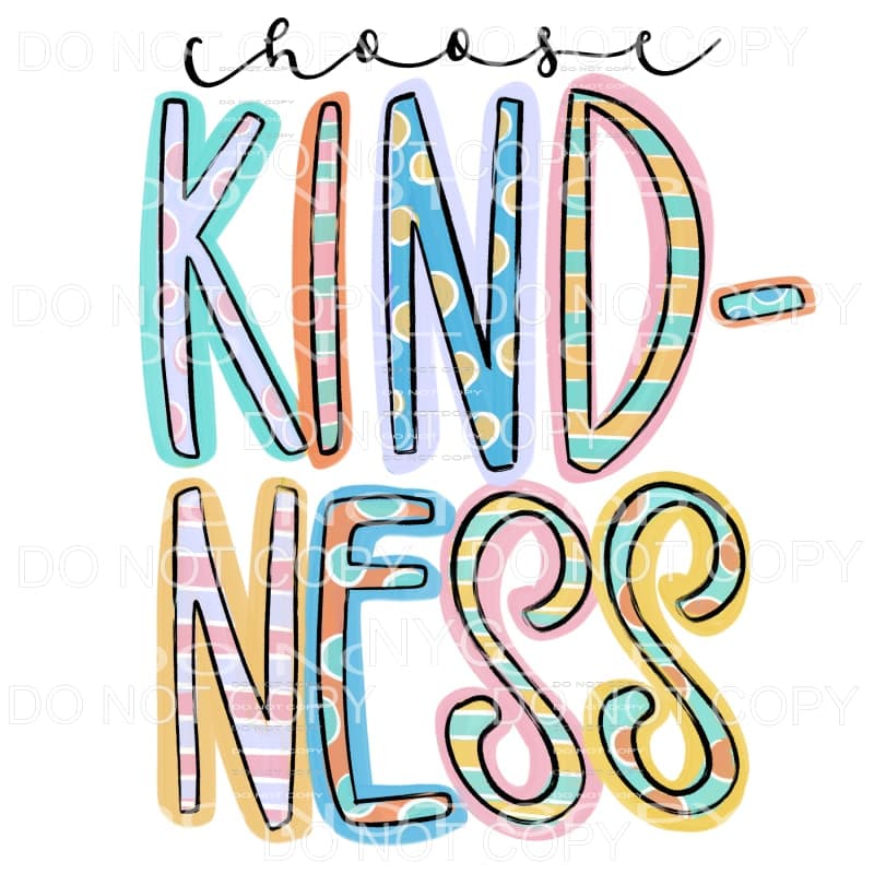 martodesigns - Choose Kindness Pastel Stripes Polka Dots