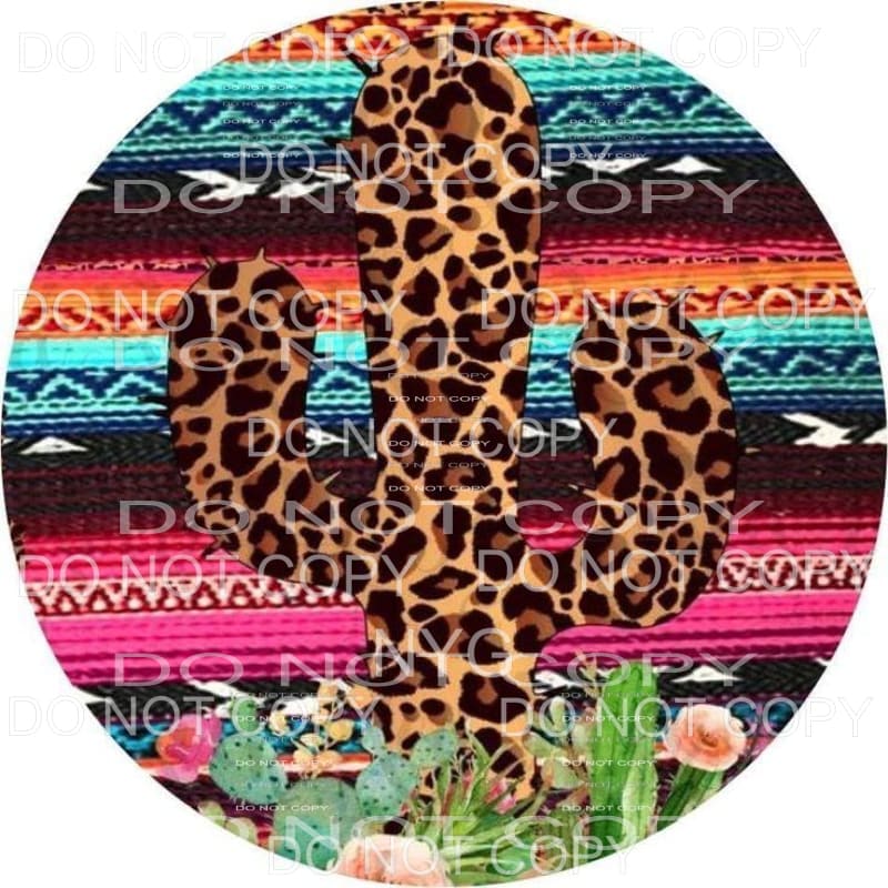 martodesigns - Leopard Cactus Flowers Serape Southwestern