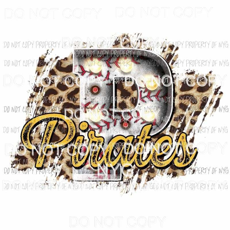 martodesigns - P Pirates baseball marquee Pittsburgh leopard