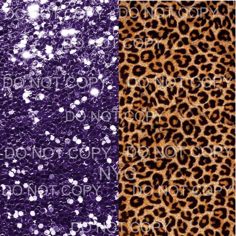 martodesigns - Purple Glitter Leopard Sheet Sublimation