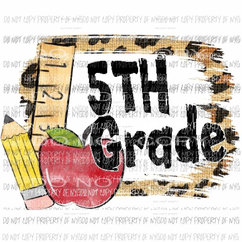 martodesigns - Teacher Leopard Frame Regular letters Grade