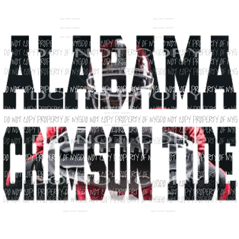 martodesigns - Alabama Crimson tide words player Sublimation