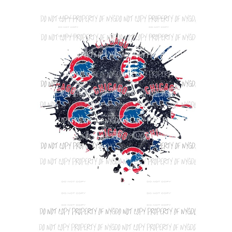 martodesigns - Chicago Cubs baseball splat Sublimation