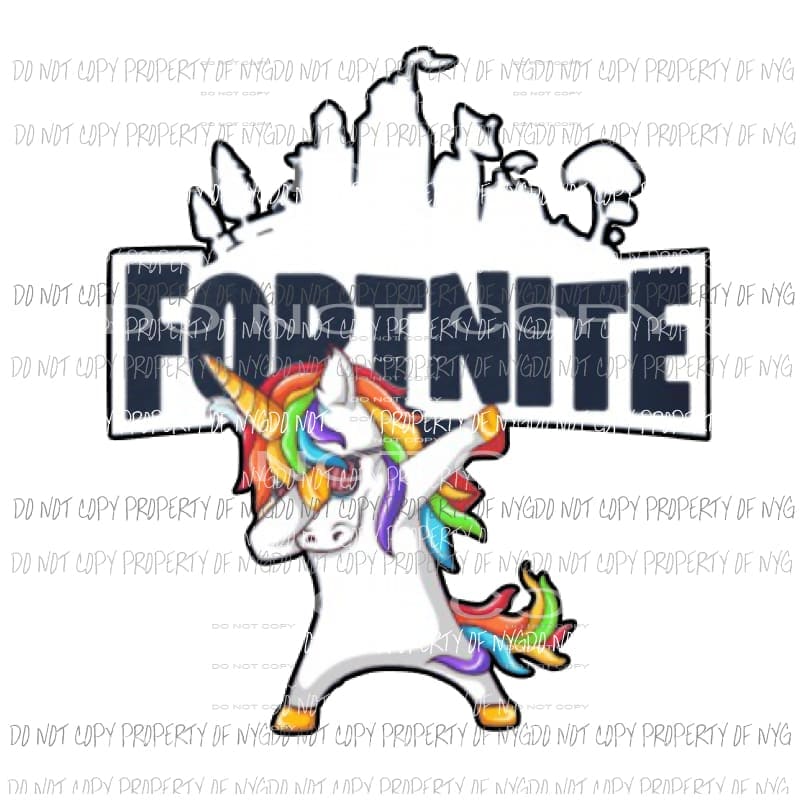 martodesigns - Dabbin fortnite unicorn Sublimation transfers