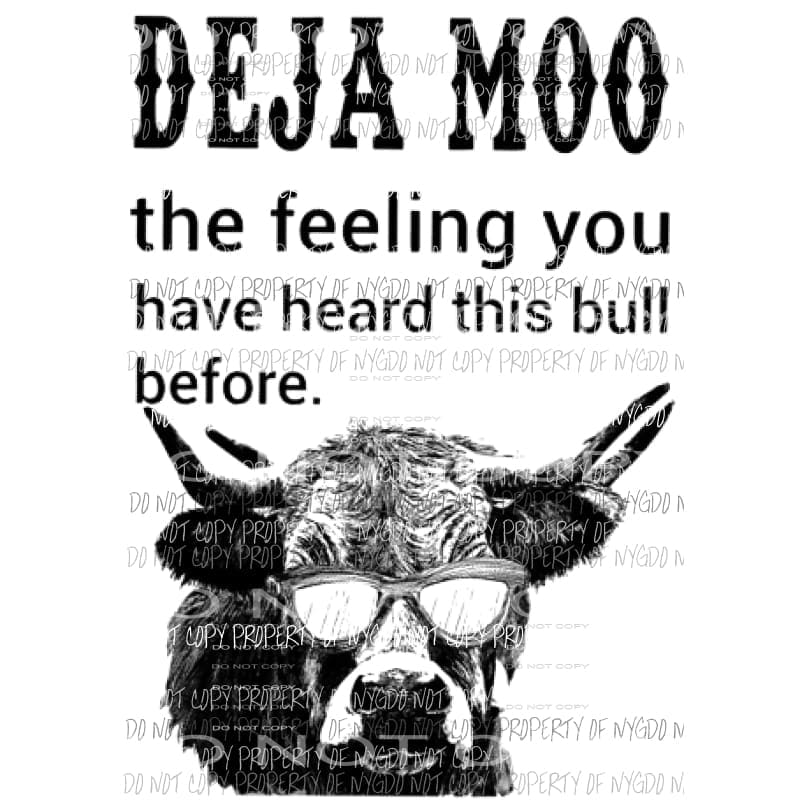 martodesigns - Deja Moo Sublimation transfers
