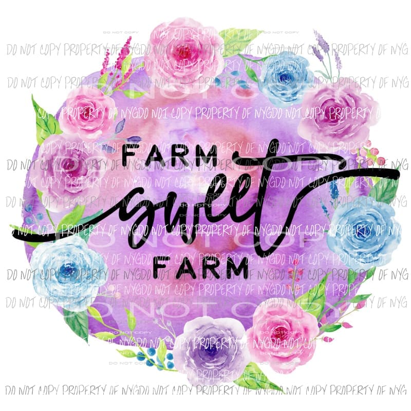 martodesigns - farm sweet farm sublimation transfer