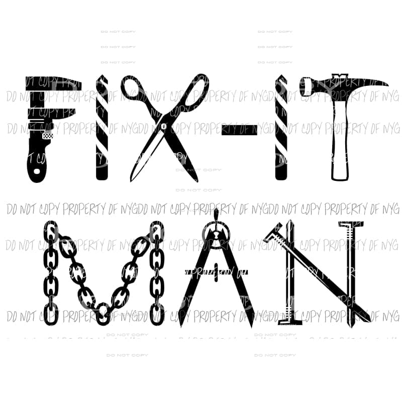 martodesigns - Fix It Man #1 Sublimation transfers
