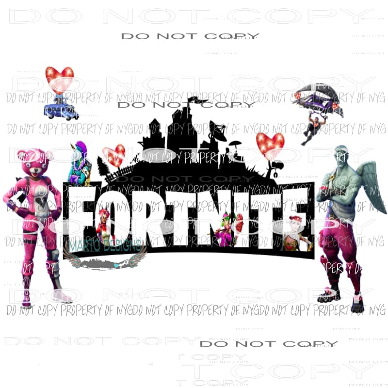 martodesigns - Fortnite valentine 2 Sublimation transfers