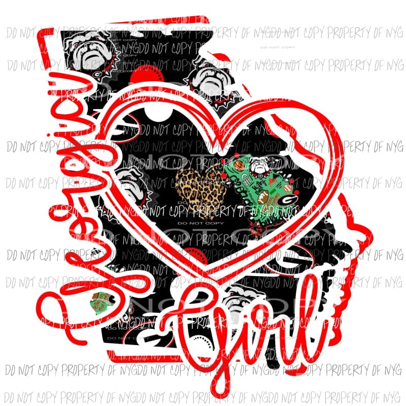 martodesigns - Georgia Girl Football bulldogs Sublimation