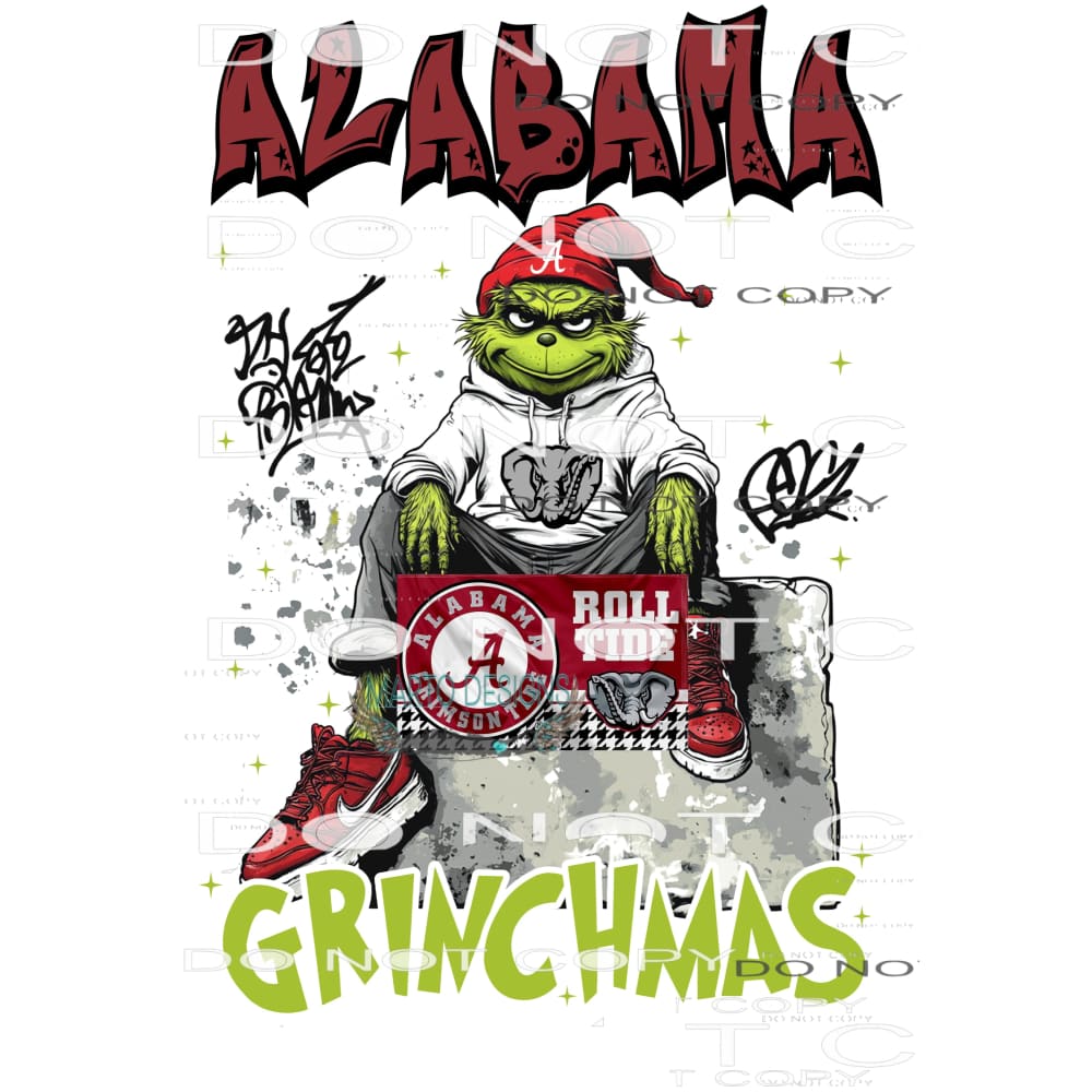 martodesigns - grinch Alabama # 7255 Sublimation transfers