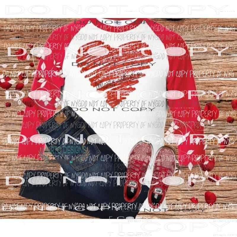 martodesigns - Heart red sublimation Transfer