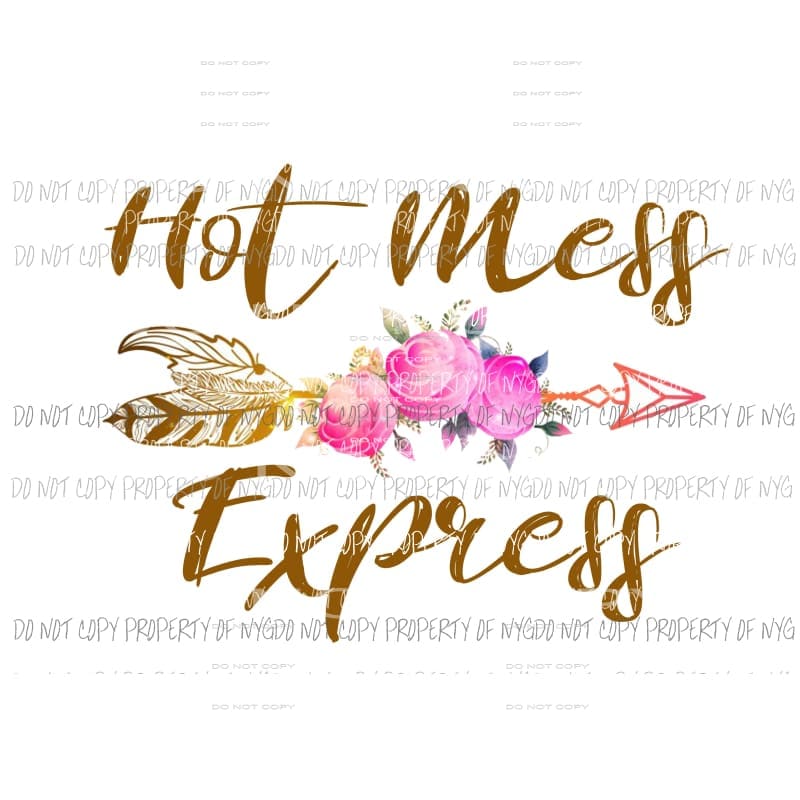 martodesigns - Hot Mess Express arrow roses Sublimation