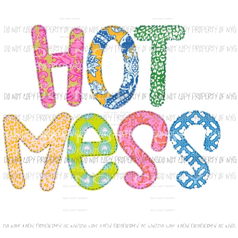 martodesigns - Hot Mess multi patterns Sublimation transfers