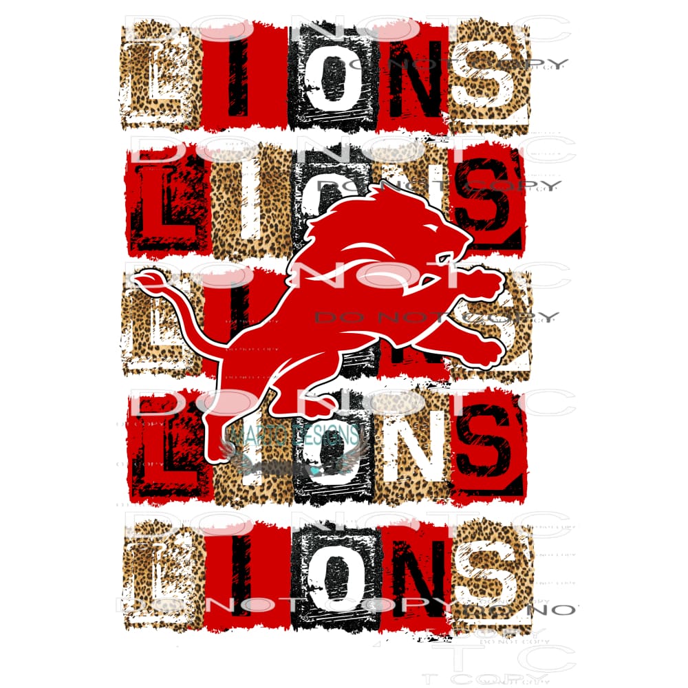 martodesigns - Lions # 136 Sublimation transfers