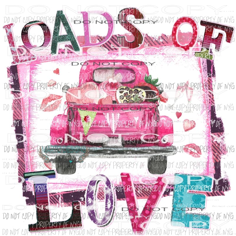 martodesigns - Loads Of Love Truck Sublimation transfers