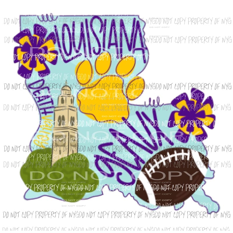 martodesigns - Louisiana State hand Drawn LSU #3 Sublimation