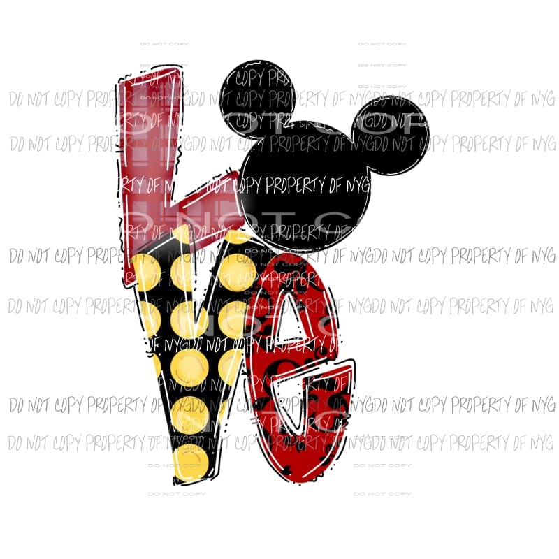 martodesigns - Love Mickey Mouse Sublimation transfers