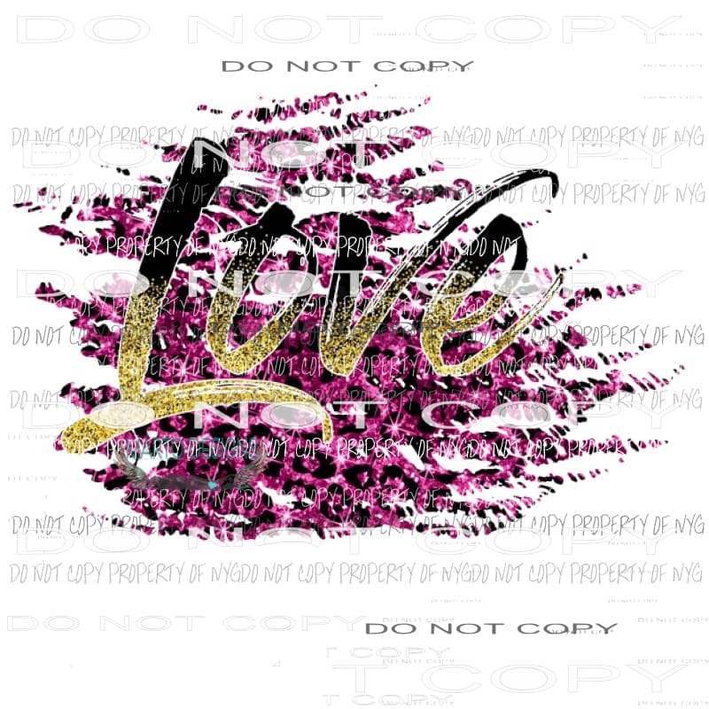 martodesigns - Love pink Leopard Sublimation transfers Love