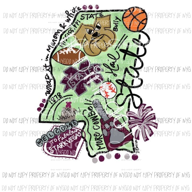 martodesigns - Mississippi State football 1 Sublimation