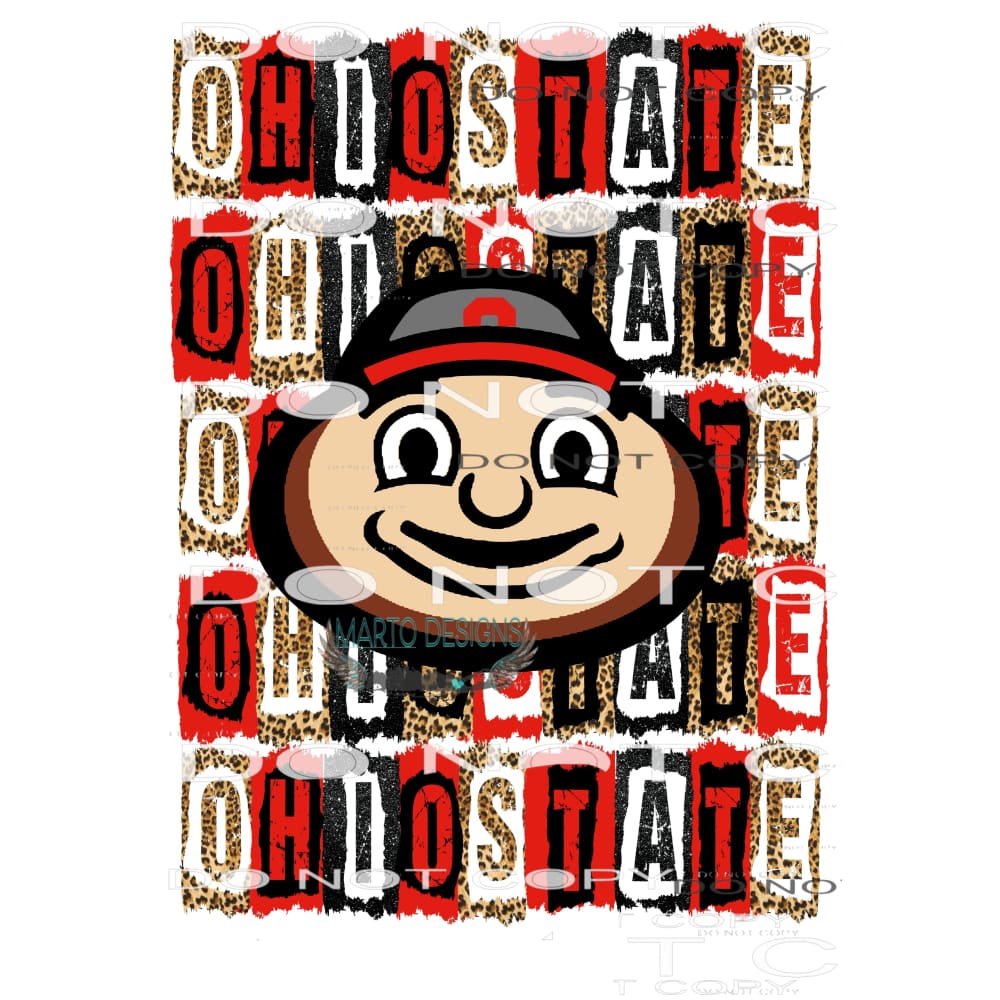 martodesigns - ohio state block letters # 2430 Sublimation