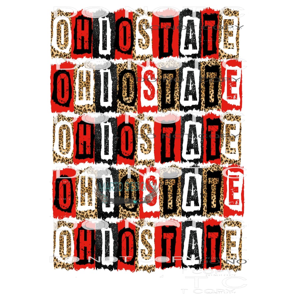 martodesigns - ohio state block letters # 2431 Sublimation