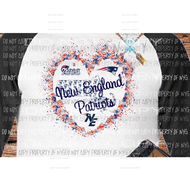martodesigns - Patriots 2 Heart sublimation transfer