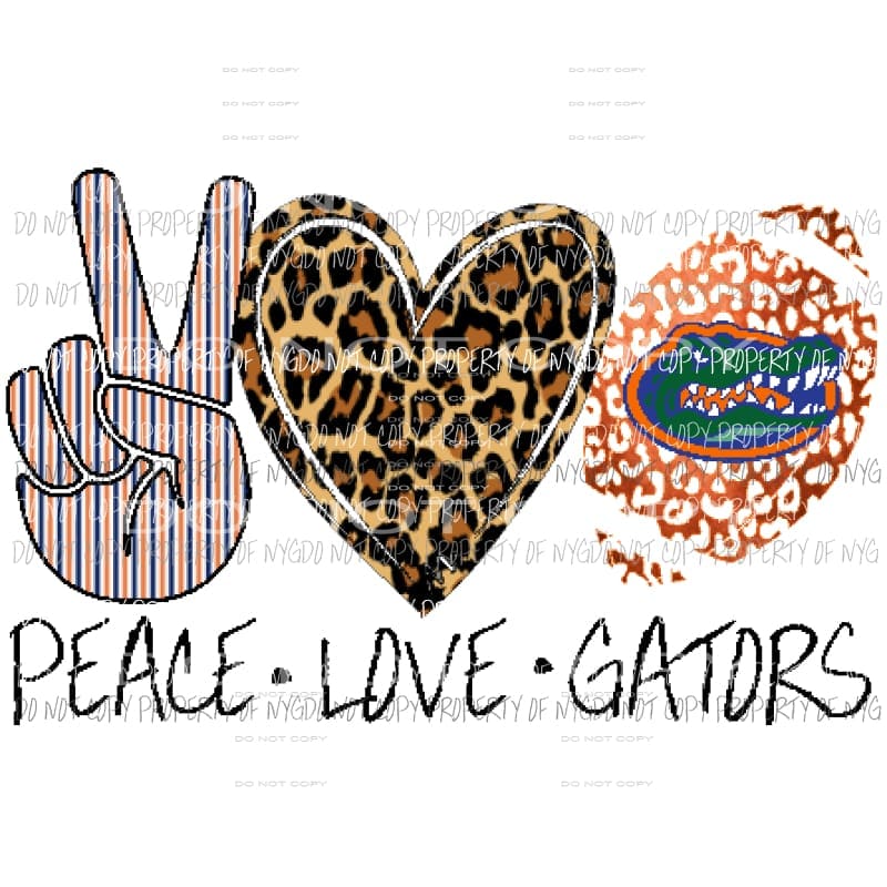 martodesigns - Peace Love Florida Gators 1 Sublimation