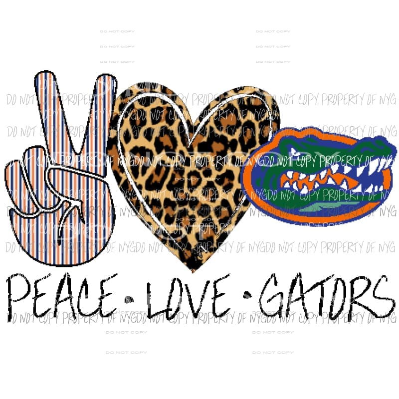martodesigns - Peace Love Florida Gators 2 Sublimation