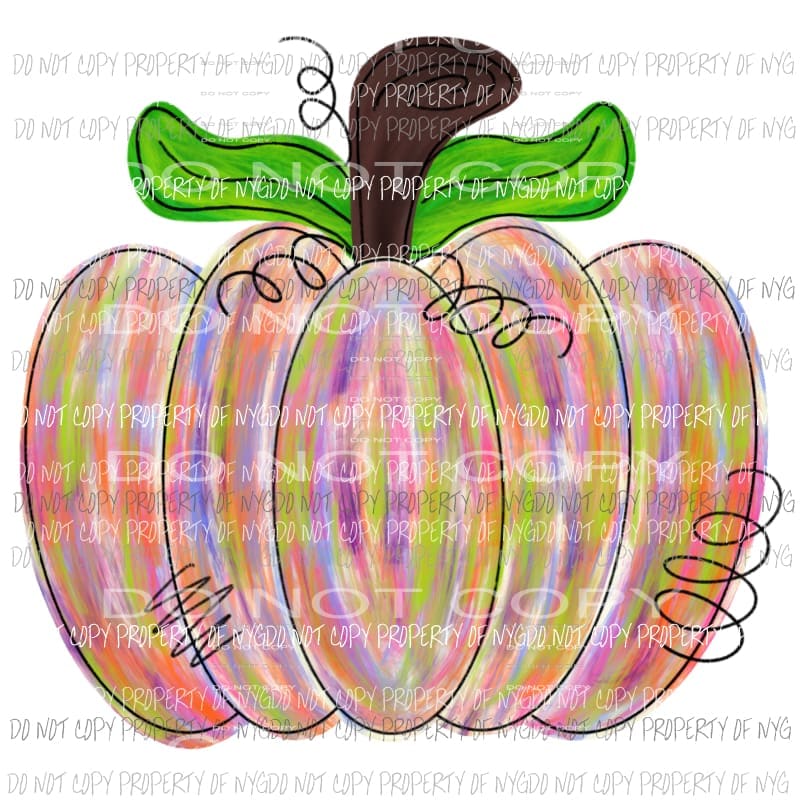 martodesigns - Pumpkin Multi color hand drawn # 6