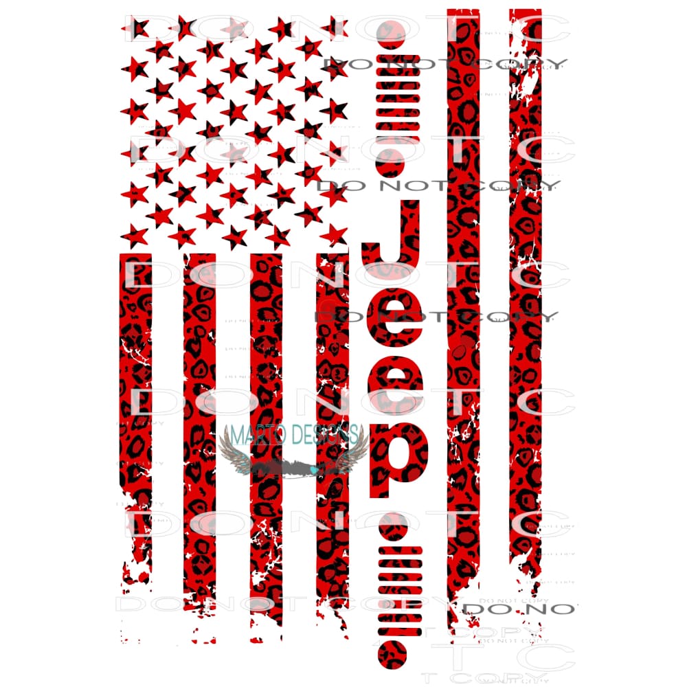 martodesigns - JEEP FLAG # 4 Sublimation transfers