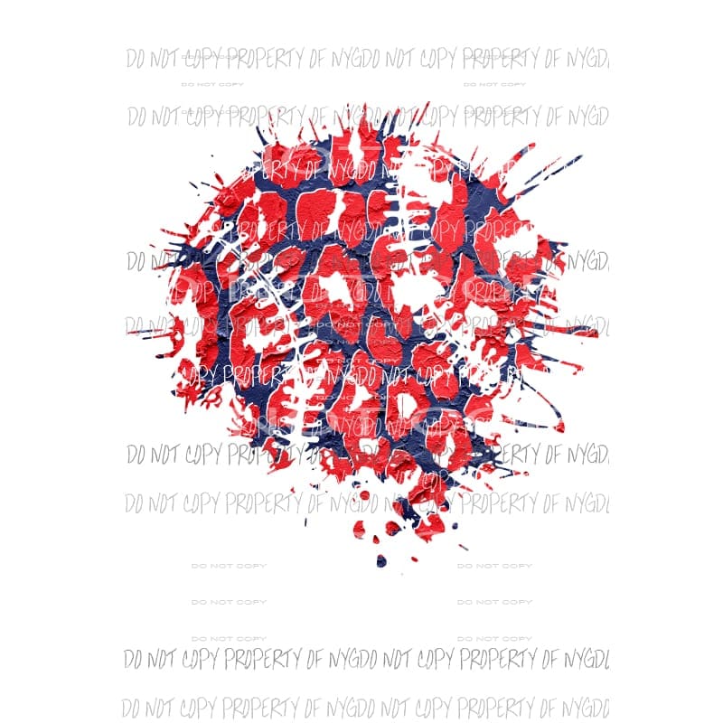 martodesigns - Red White Blue baseball splat Sublimation