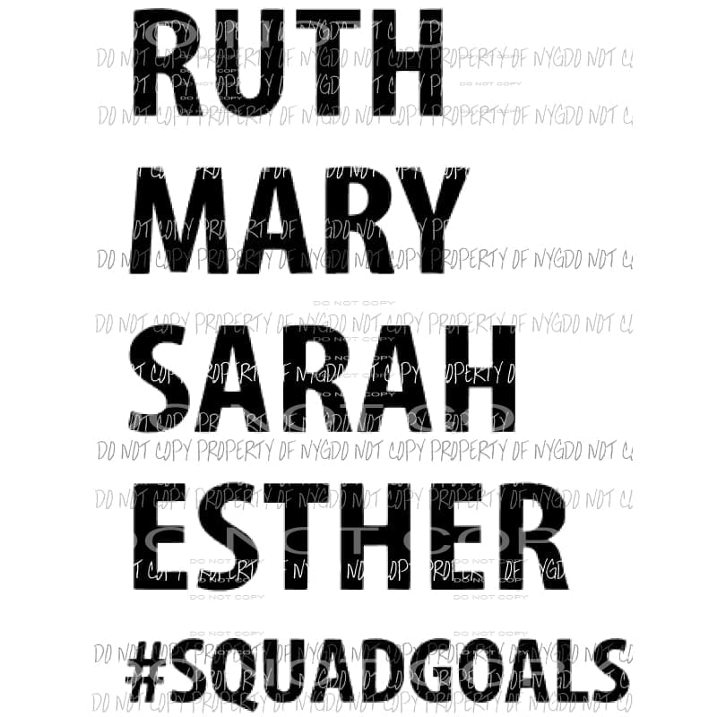 martodesigns - ruth mary sarah esther squad goals