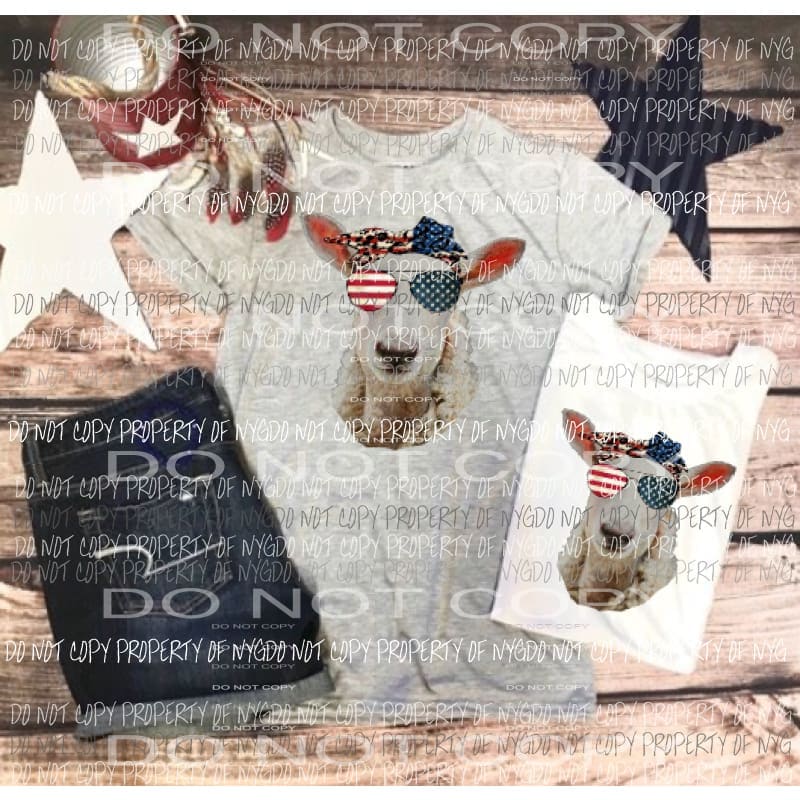 martodesigns - Sheep Flag and glasses Sublimation transfers