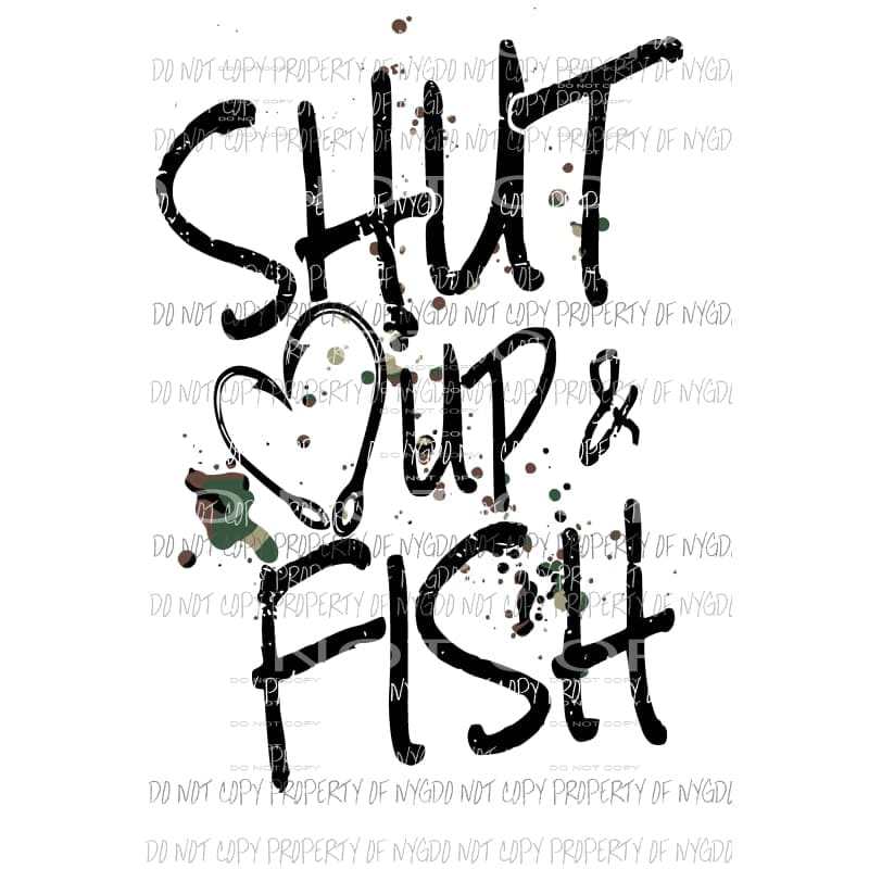 martodesigns - Shut Up & Fish #2 camo Sublimation transfers