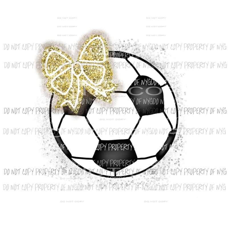 martodesigns - Soccer Gold Bow Sublimation transfers