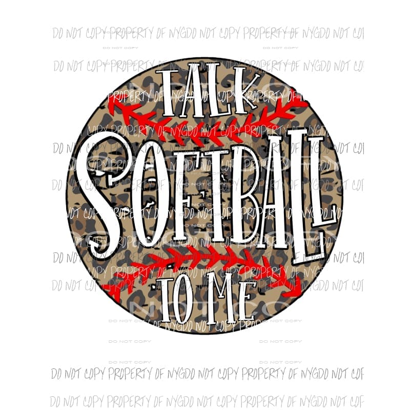 martodesigns - talk softball to me leopard Sublimation
