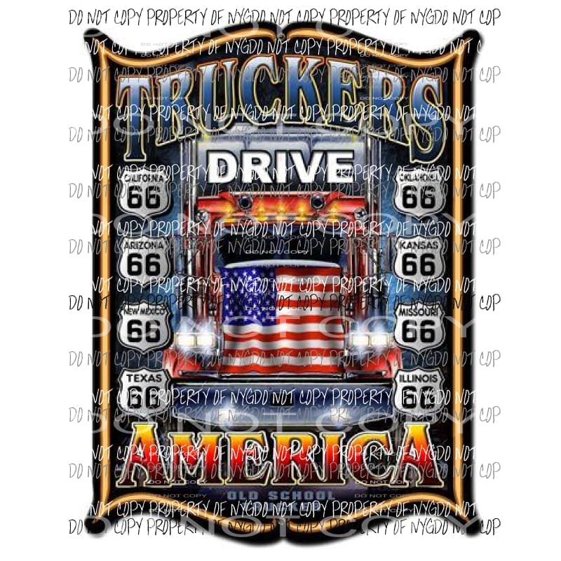 martodesigns - Truckers Drive America flag Sublimation
