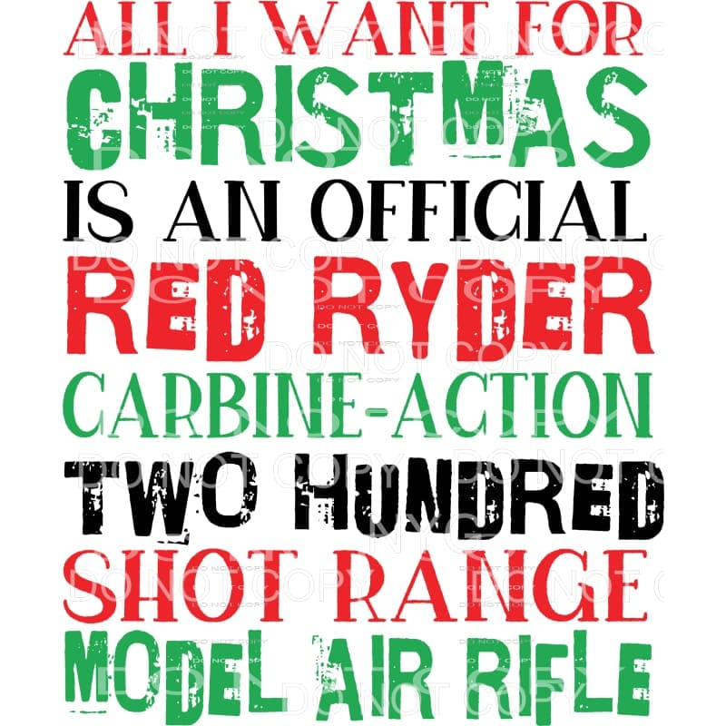 martodesigns - All I Want For Christmas Red Ryder A
