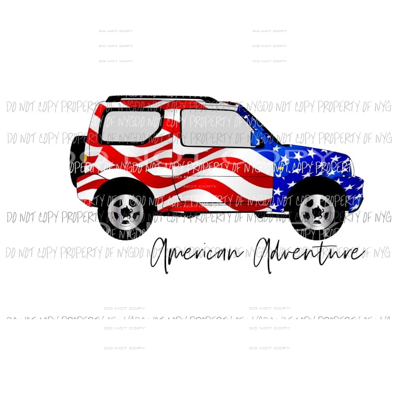 martodesigns - American Adventure Car Sublimation transfers