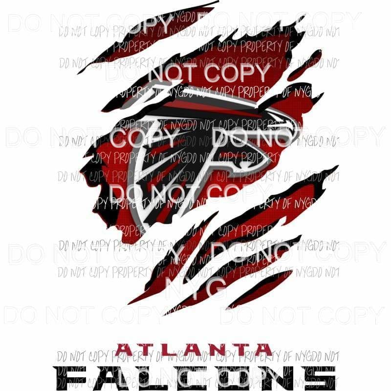 martodesigns - Atlanta Falcons ripped design Sublimation