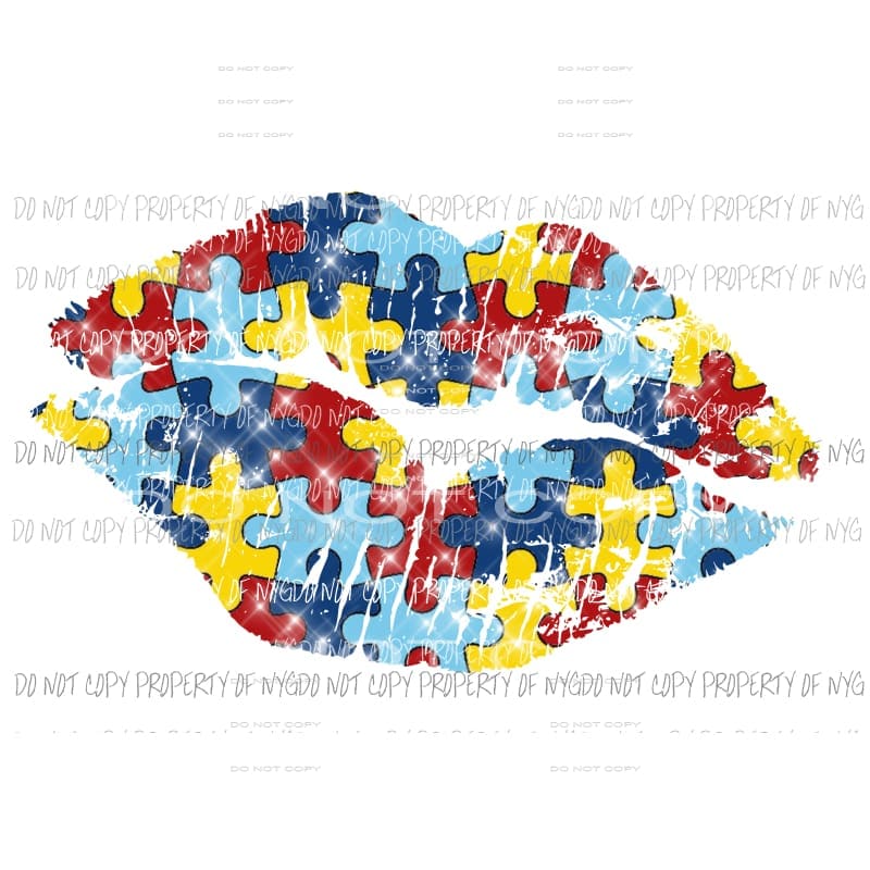 martodesigns - Autism Lips #1 Sublimation transfers