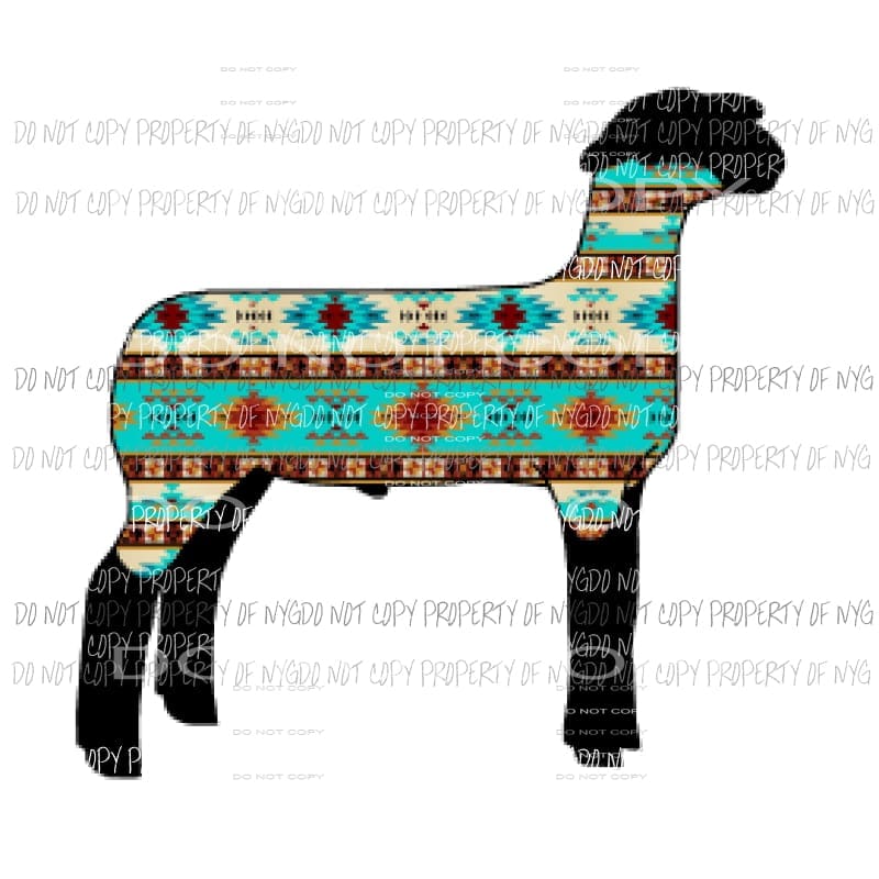 martodesigns - Aztec Lamb - sheep Sublimation transfers