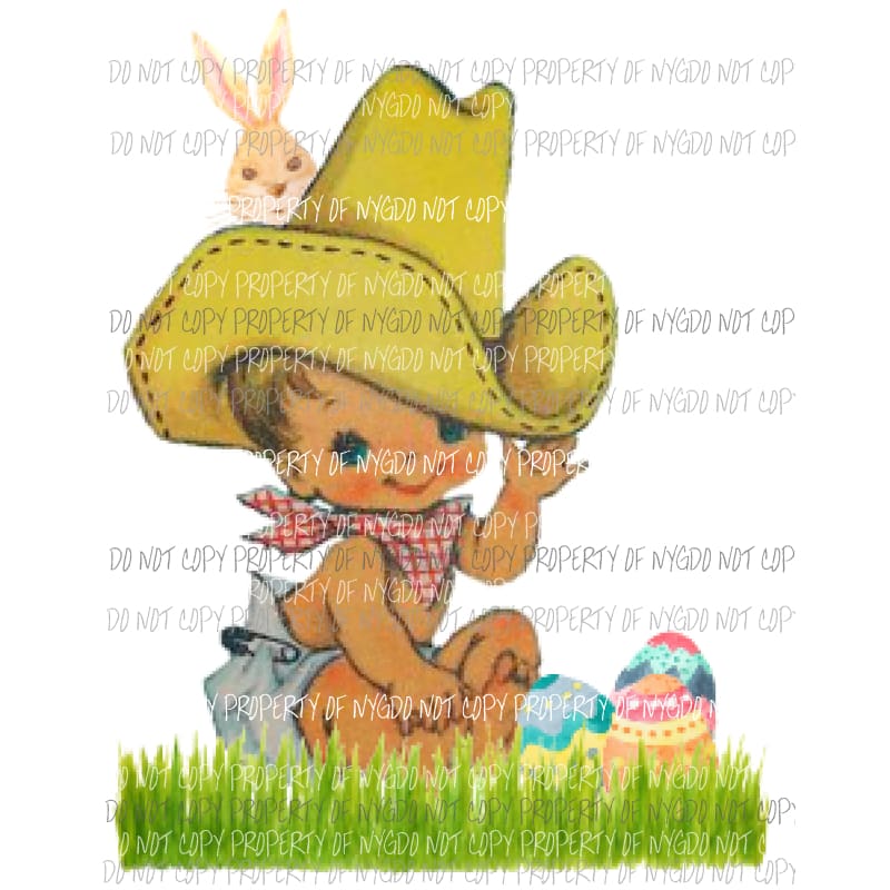martodesigns - Baby cowboy easter Sublimation transfers
