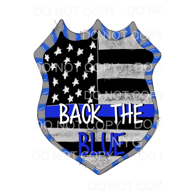 martodesigns - Back The Blue Police Badge #2 Sublimation