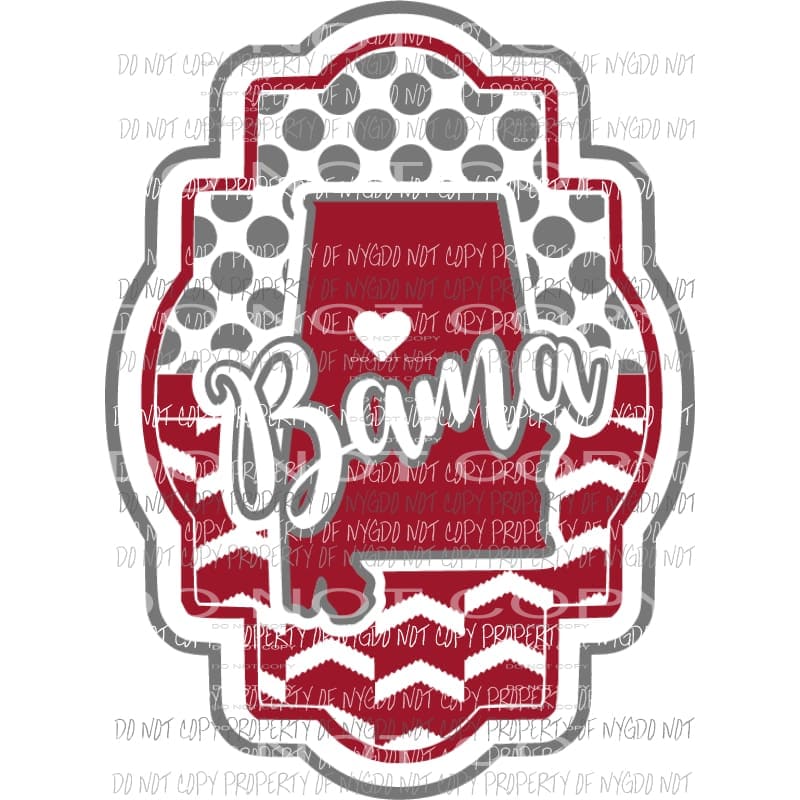 martodesigns - Bama 2 - Alabama Sublimation transfers