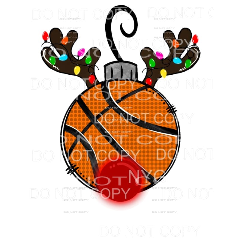 martodesigns - Basketball Rudolph Reindeer Ornament