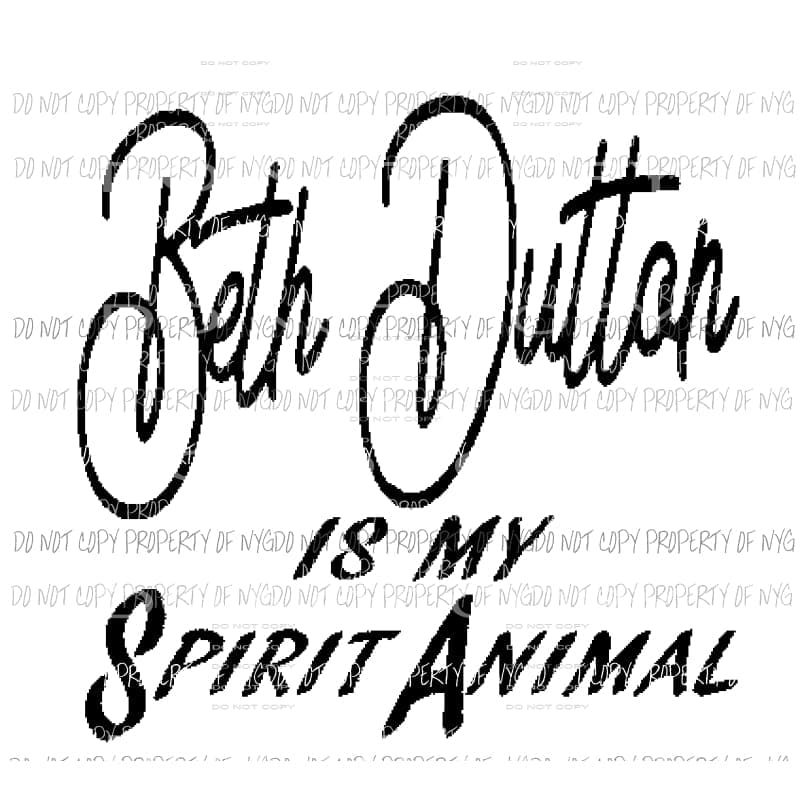 martodesigns - Beth Dutton Spirit Animal Sublimation