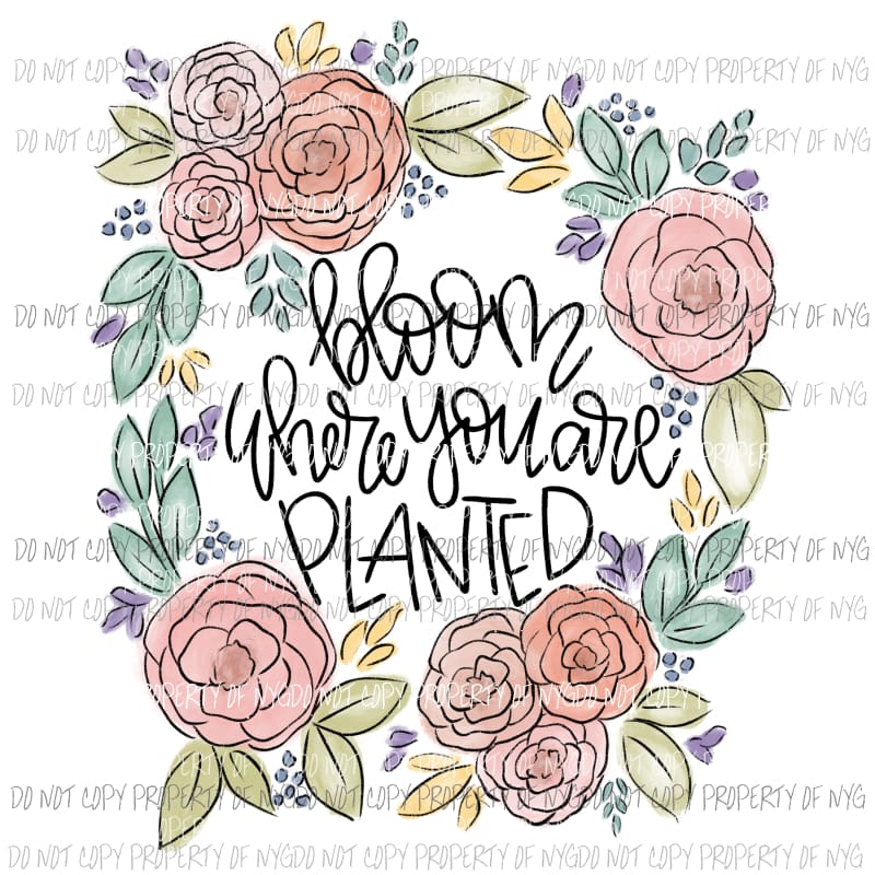 martodesigns - Bloom where you are planted floral wreath